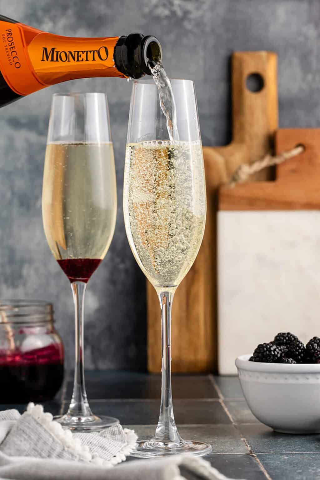 Blackberry Champagne Cocktail - My Rad Kitchen