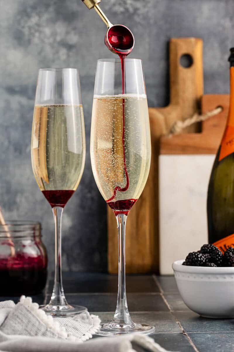 Blackberry Champagne Cocktail - My Rad Kitchen