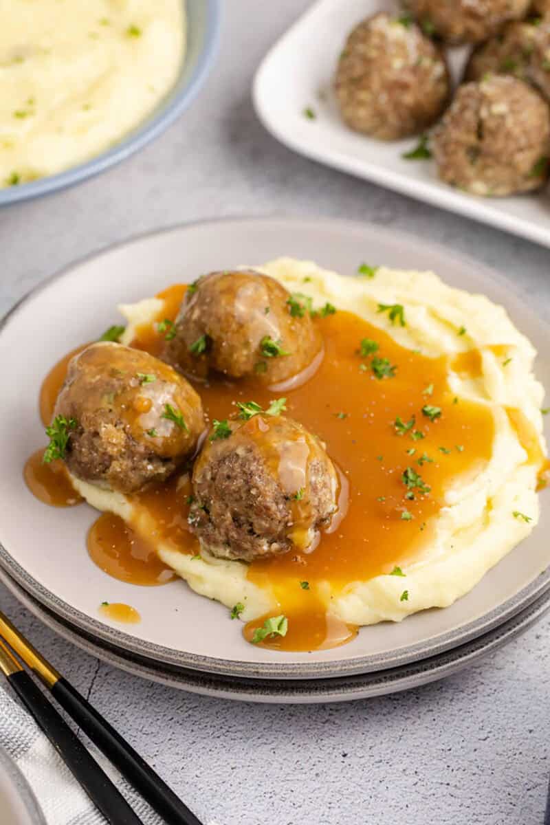 Meatballs and Mashed Potatoes - My Rad Kitchen