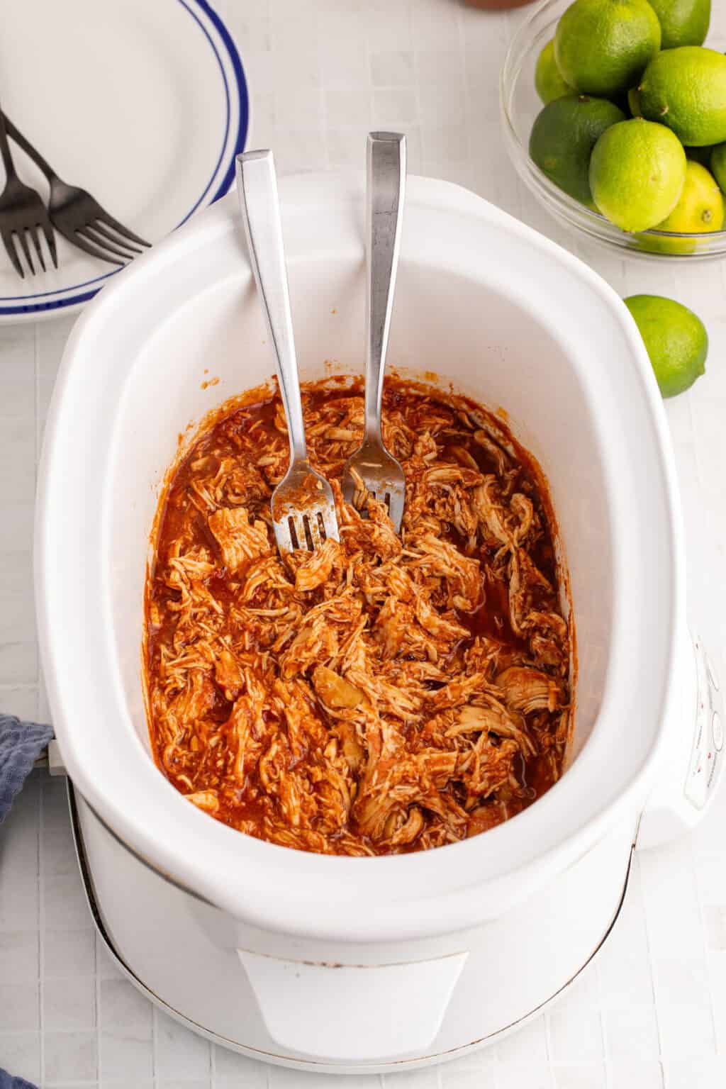 Slow Cooker Mexican Shredded Chicken - My Rad Kitchen
