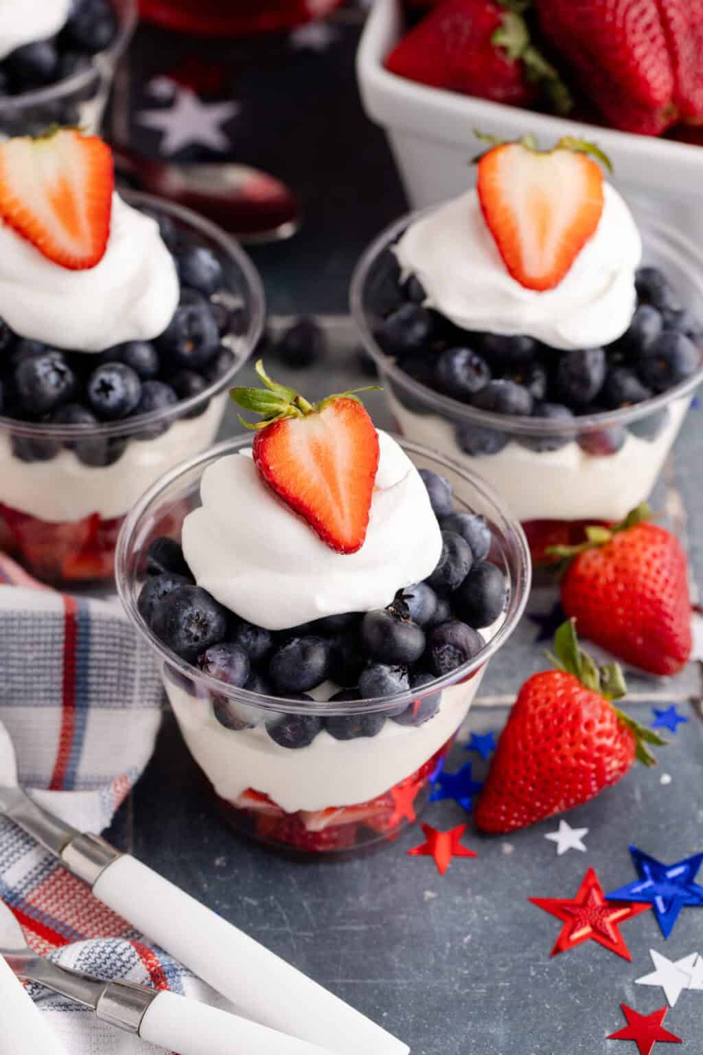 Red, White and Blue Fruit Cups - My Rad Kitchen