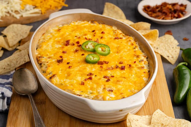 Baked Jalapeno Popper Dip - My Rad Kitchen