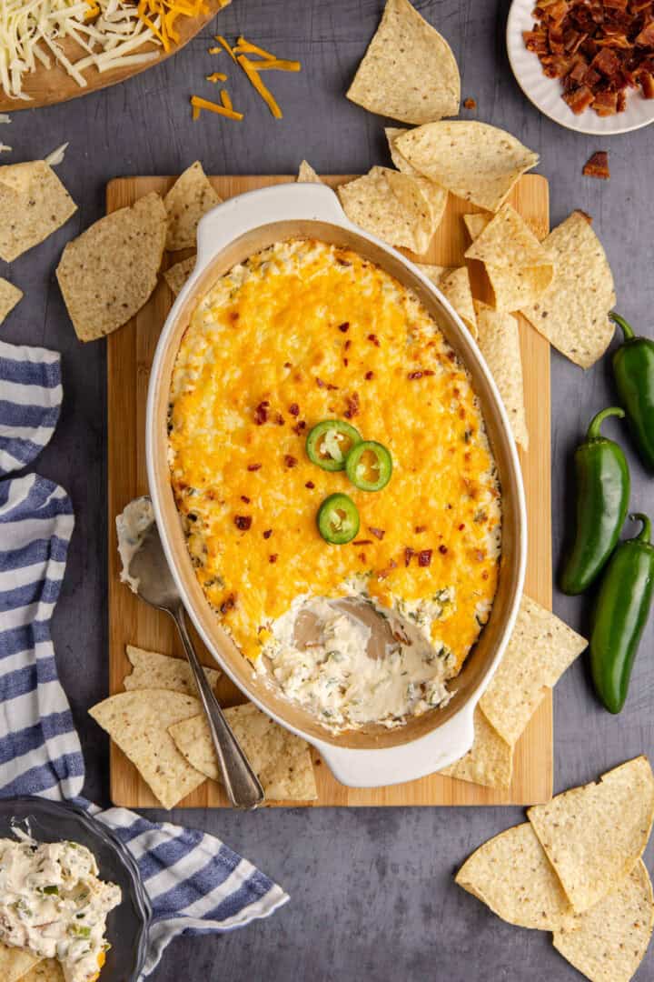 Baked Jalapeno Popper Dip - My Rad Kitchen