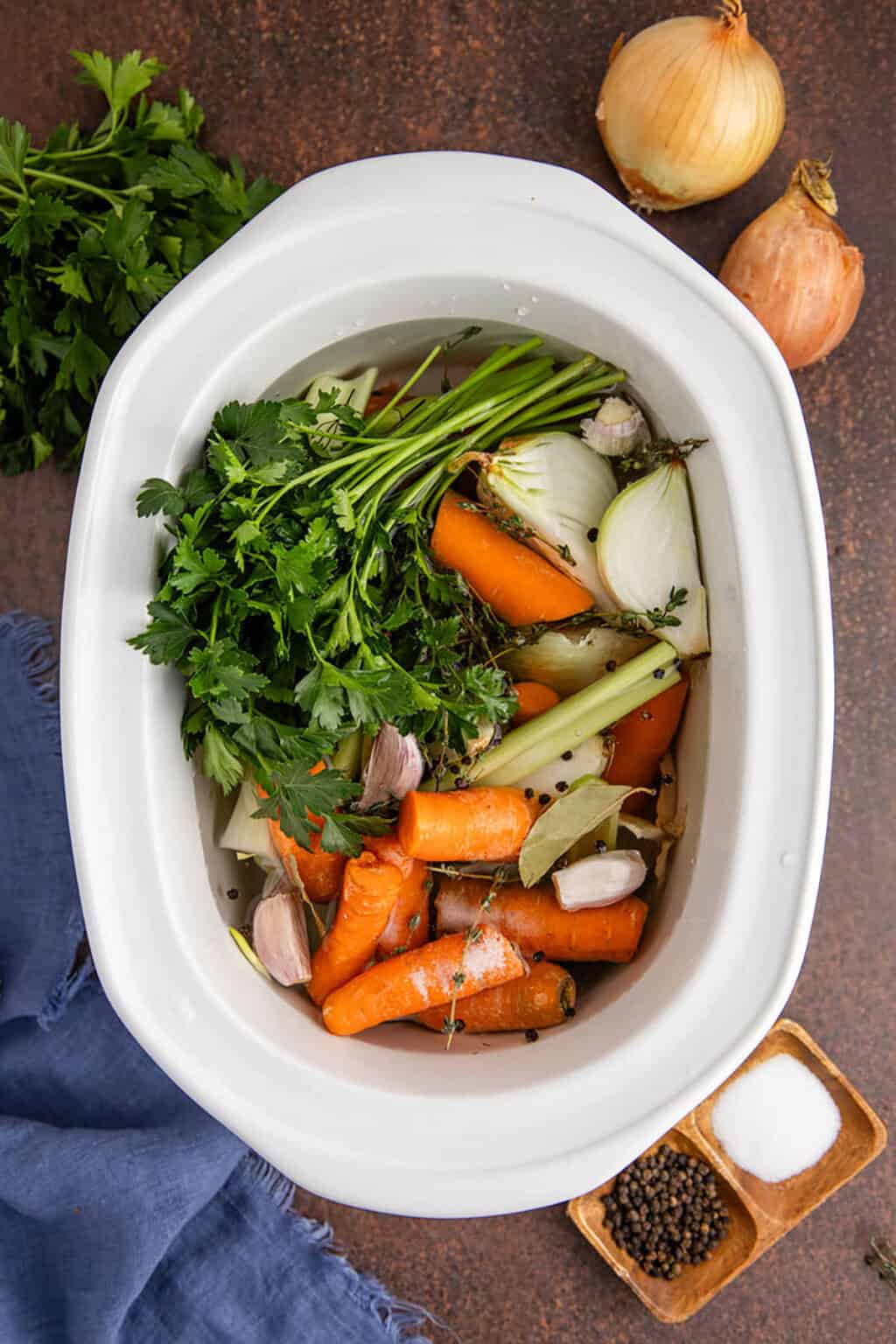 Crock Pot Vegetable Stock - My Rad Kitchen
