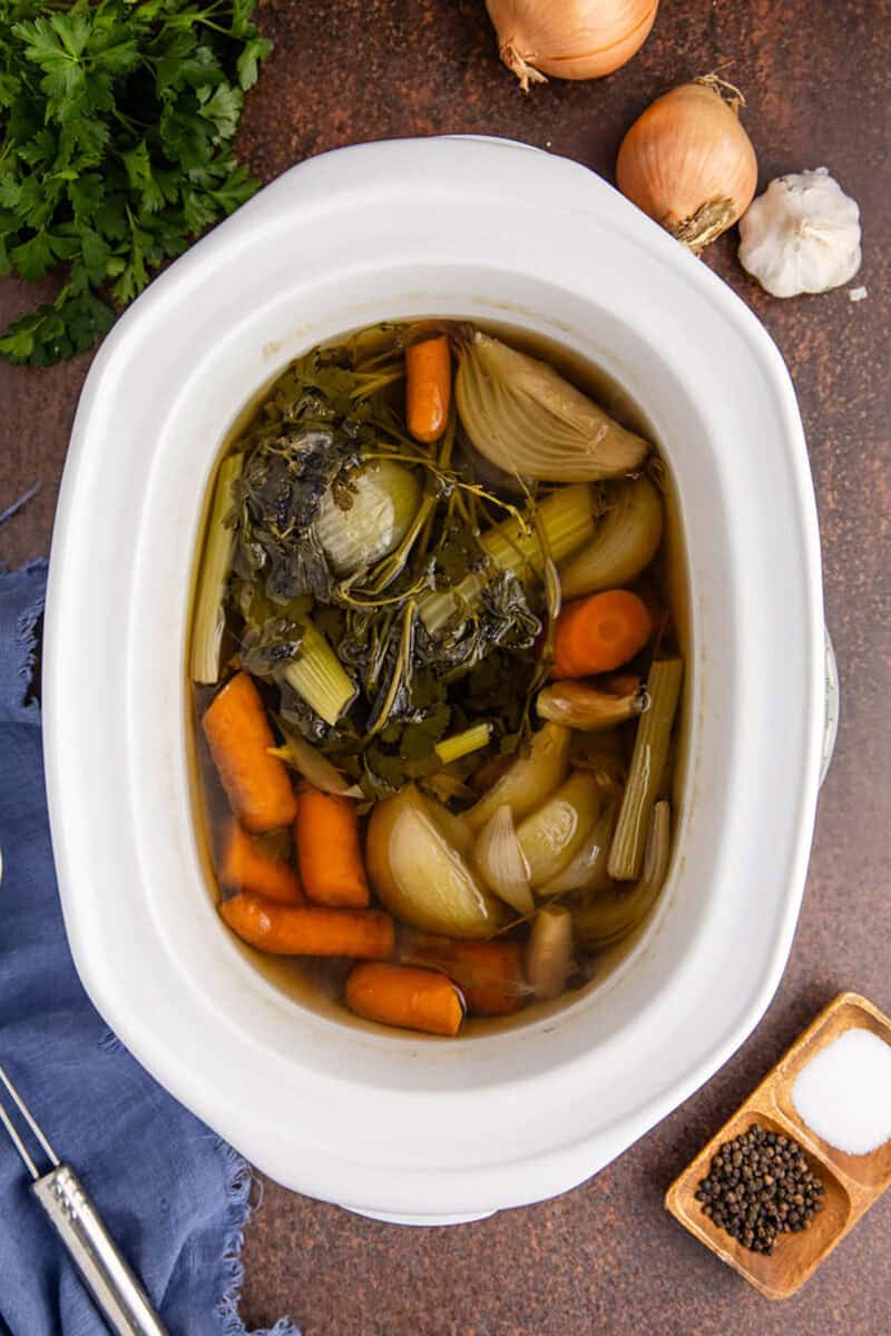 Crock Pot Vegetable Stock - My Rad Kitchen