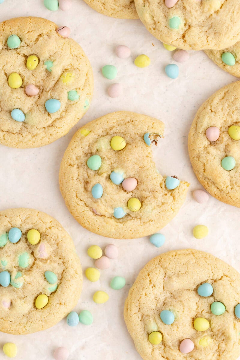Cadbury Mini Egg Cookies - My Rad Kitchen